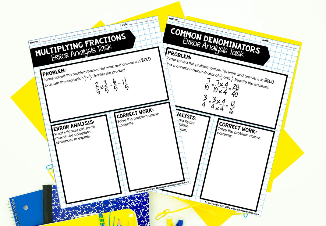 6th Grade Product Catalog – To The Square Inch