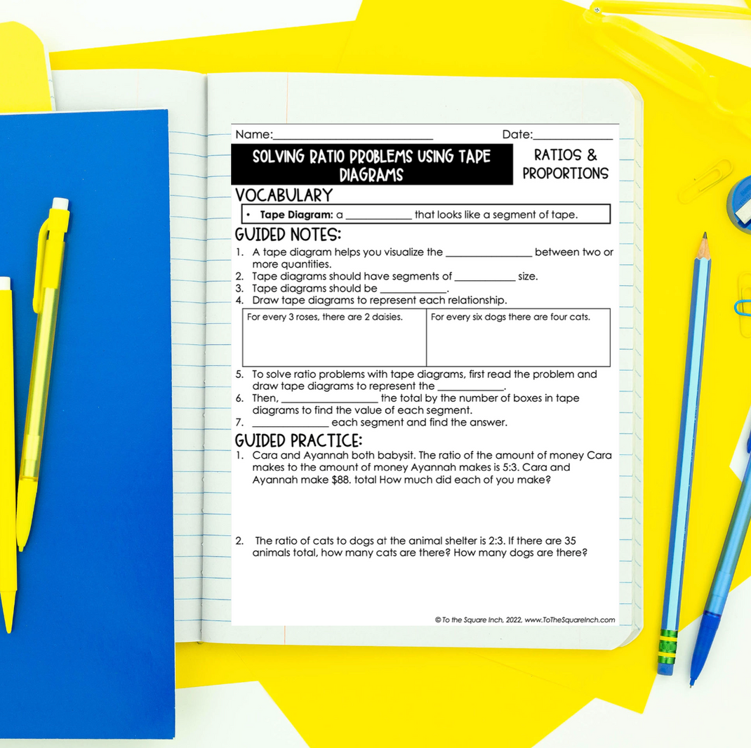 Middle School Math Reteaching Worksheets for 5th, 6th, 7th and 8th ...