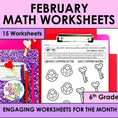 February Holiday Math Worksheets - 6th Grade - Presidents Day, Valenti ...
