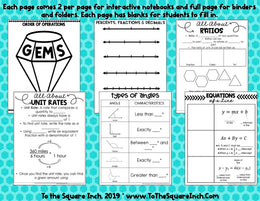 Math Guided Notes Reference Pages – To The Square Inch