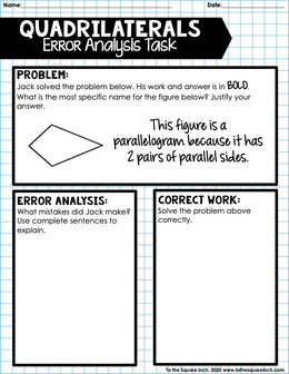 5th Grade Math Error Analysis Bundle – To The Square Inch