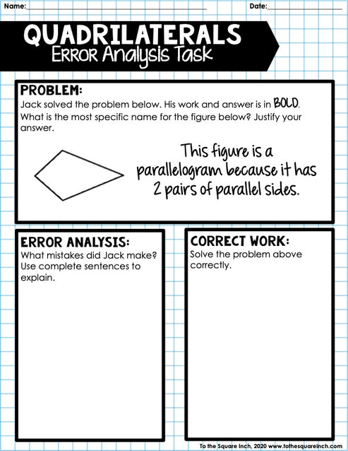 5th Grade Math Error Analysis Bundle – To The Square Inch