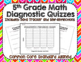 5th Grade Math Diagnostic Quizzes – To The Square Inch