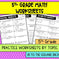 5th Grade Math Worksheets – To The Square Inch