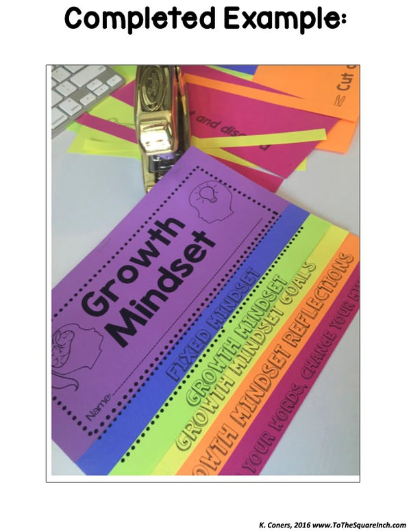 Growth Mindset Foldable Flipbook – To The Square Inch