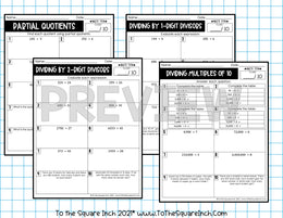 5th Grade Math Worksheets – To The Square Inch