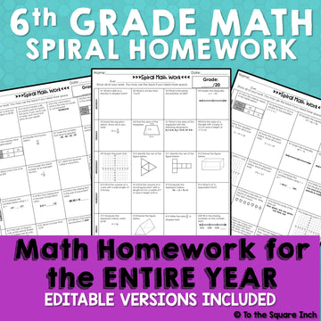 Quality Math Classroom Resources for Middle School | ToTheSquareInch ...