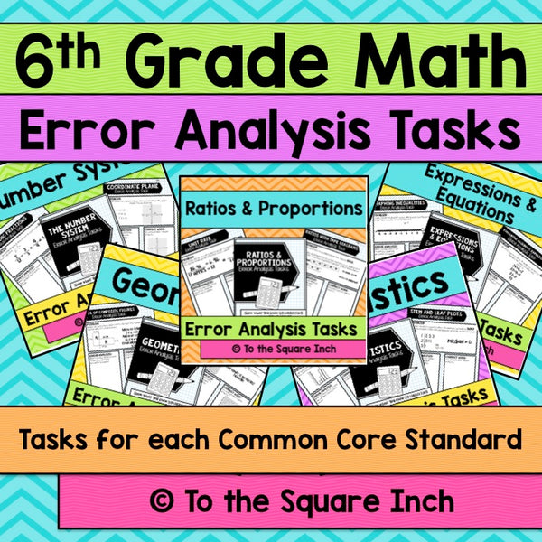 6th Grade Math Error Analysis Bundle – To The Square Inch