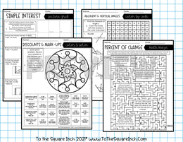 7th Grade Math FUN Worksheets – To The Square Inch