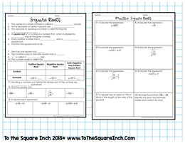 Square Root Notes – To The Square Inch