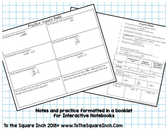 Square Root Notes – To The Square Inch