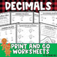 Christmas Decimals Worksheets – To The Square Inch